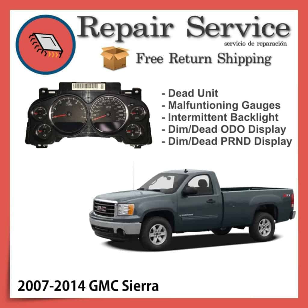 2007-2014 GMC Sierra Gauge Cluster Repair Service - Module Mechanics