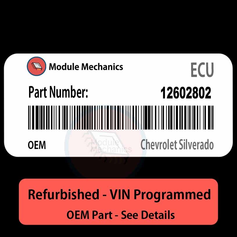 12602802 ECU - VIN PROGRAMMED | Chevrolet Silverado | ECM PCM BCM ...