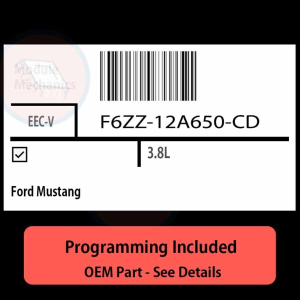 F6ZZ-12A650-CD / EEC-V ECU with PROGRAMMING - VIN & Security | Ford ...