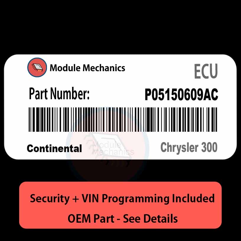 P05150609AC ECU with PROGRAMMING - VIN & Security | Chrysler 300 | ECM ...