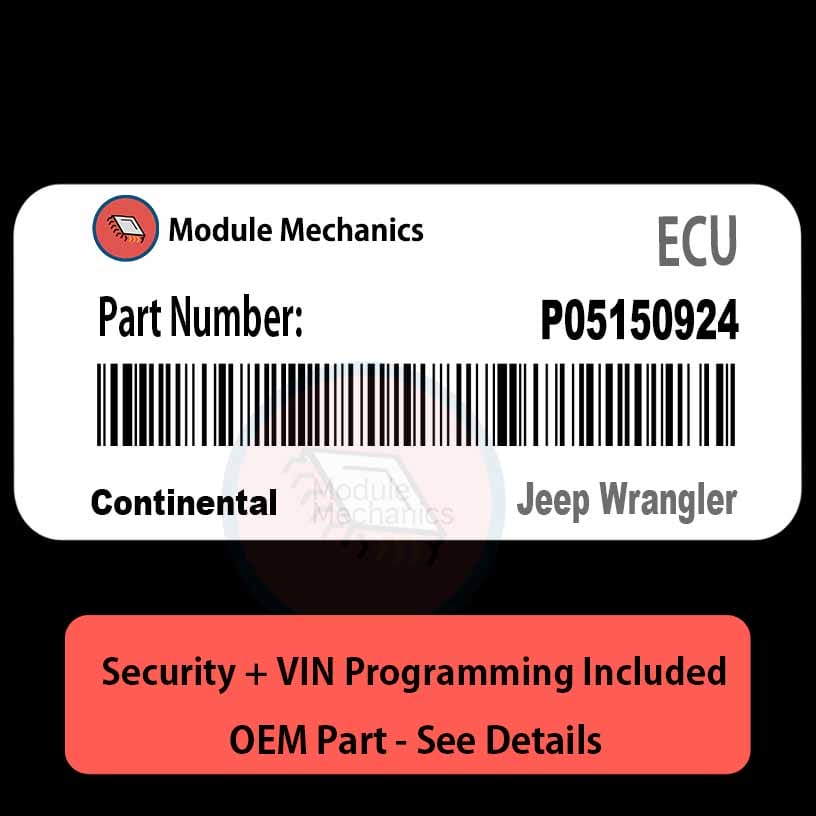 P05150924 ECU with PROGRAMMING - VIN & Security | Jeep Wrangler | ECM ...