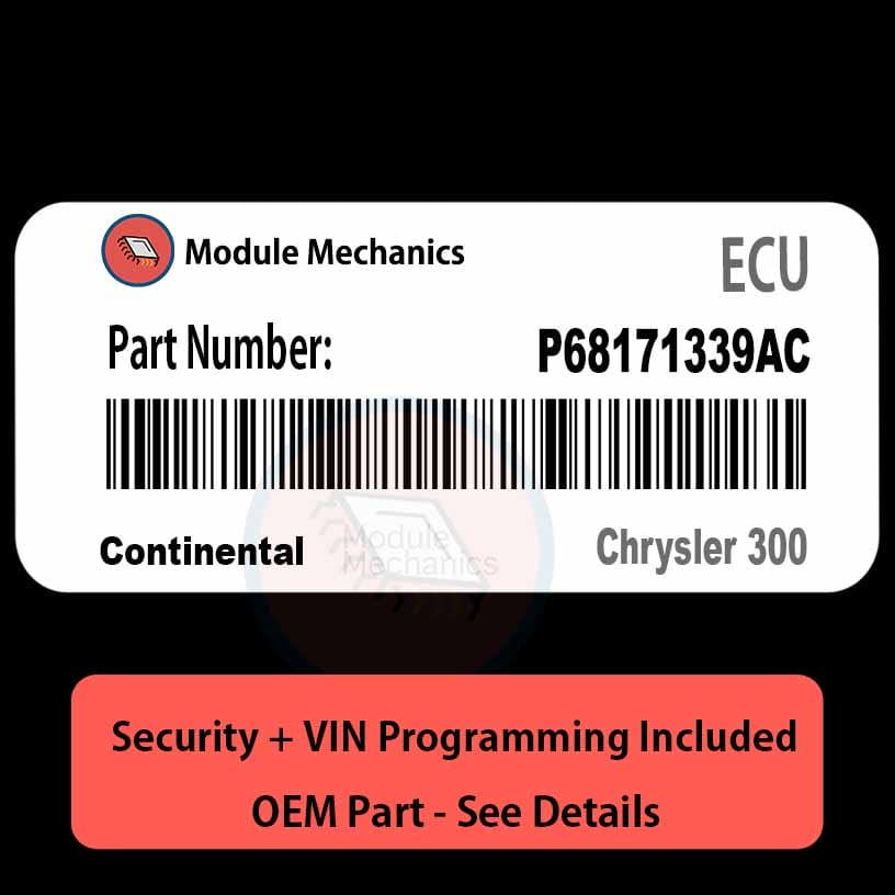 P68171339AC ECU with PROGRAMMING - VIN & Security | Chrysler 300 | ECM ...