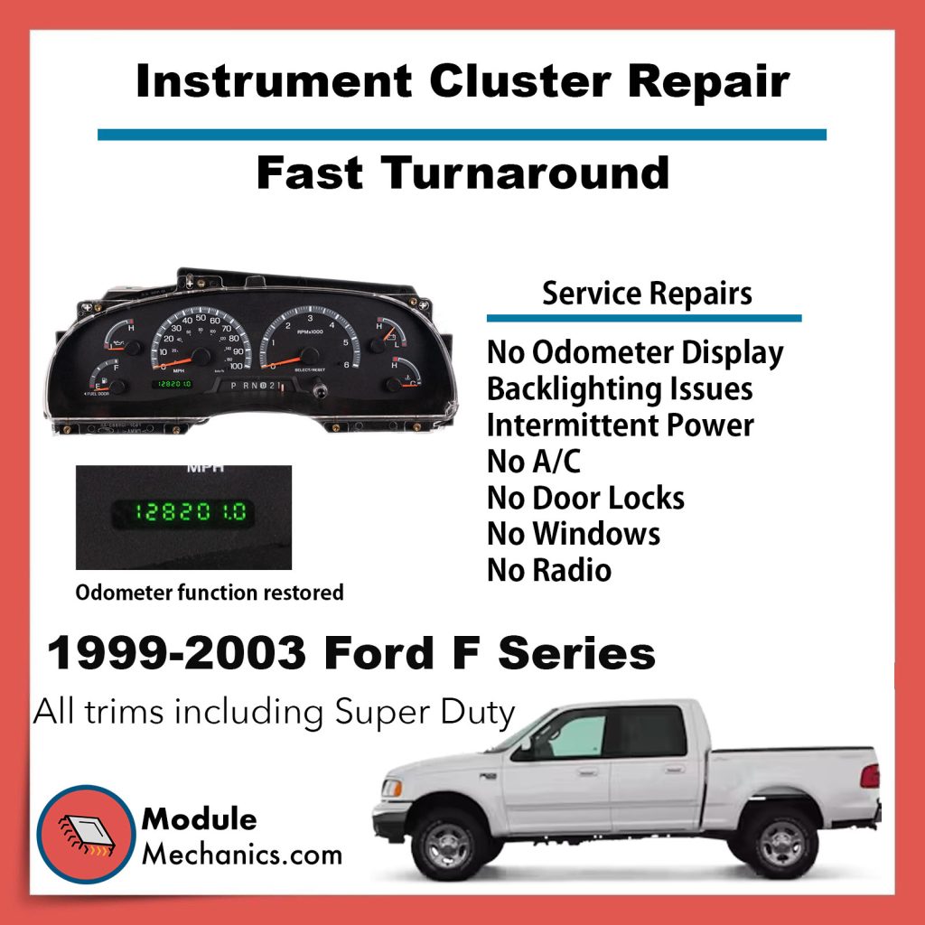 Instrument Cluster Repair 1999-2003 Ford F150 F250 F350 F450 | Gauge ...