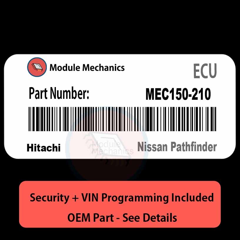 MEC150-210 ECU with PROGRAMMING - VIN & Security | Nissan Pathfinder ...