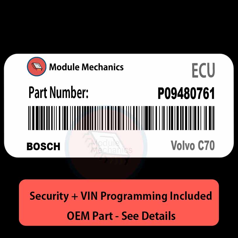 P09480761 ECU with PROGRAMMING - VIN & Security | Volvo C70 | ECM PCM ...