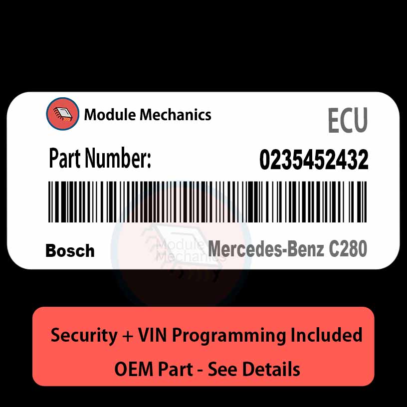 0235452432 ECU with PROGRAMMING - VIN & Security | Mercedes-Benz C280 ...