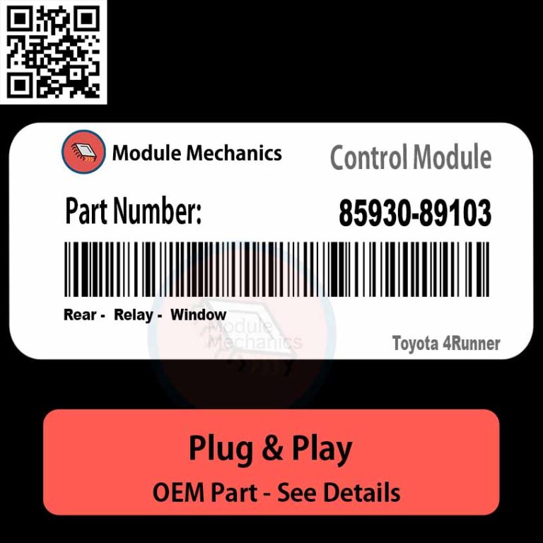 85930-89103 Rear, Relay, Window Module OEM | Toyota 4Runner - Module ...