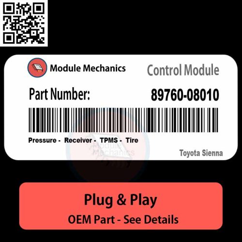89760-08010 Pressure, Receiver, TPMS, Tire Module OEM | Toyota Sienna ...