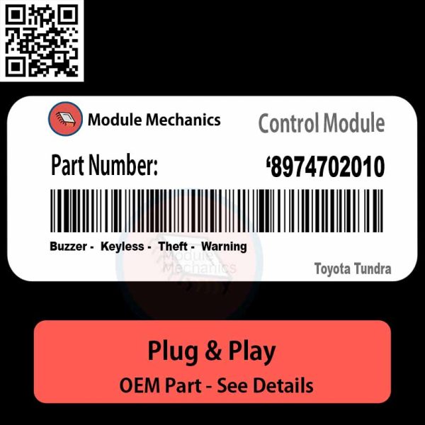 8974702010 Buzzer, Keyless, Theft, Warning Module OEM | Toyota Tundra ...