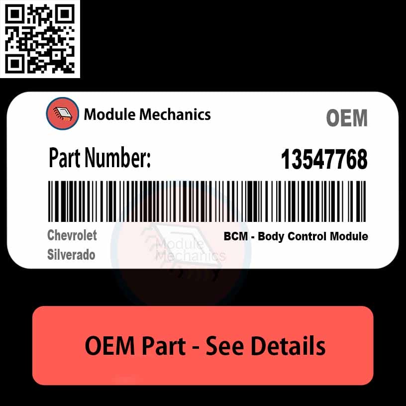13547768 BCM - Body Control Module with Warranty | Chevrolet Silverado ...