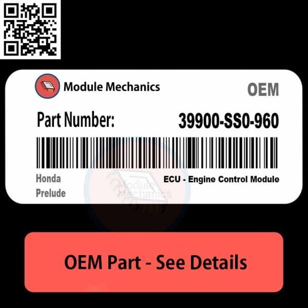 39900-SS0-960 ECU - Engine Control Module OEM | Honda Prelude - Module ...